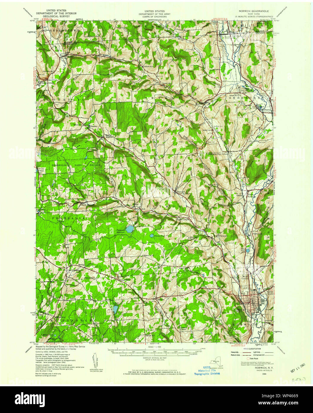 Map of norwich new york hi-res stock photography and images - Alamy