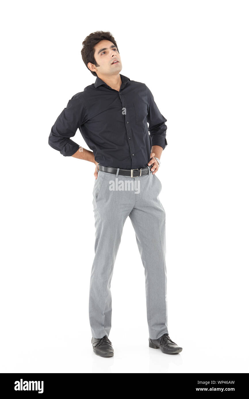 Young man strain on Cut Out Stock Images & Pictures - Alamy