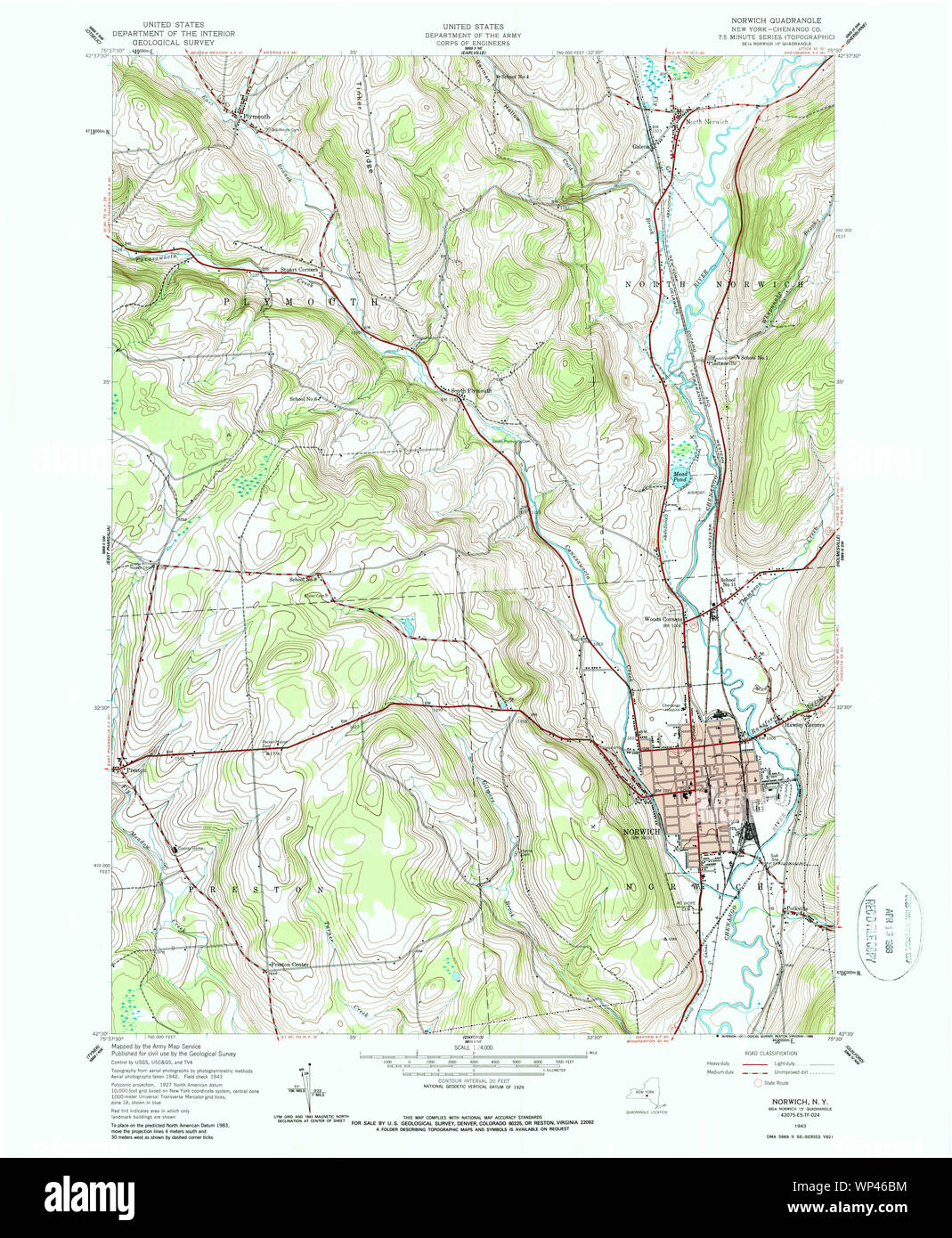 Norwich new york map hi-res stock photography and images - Alamy