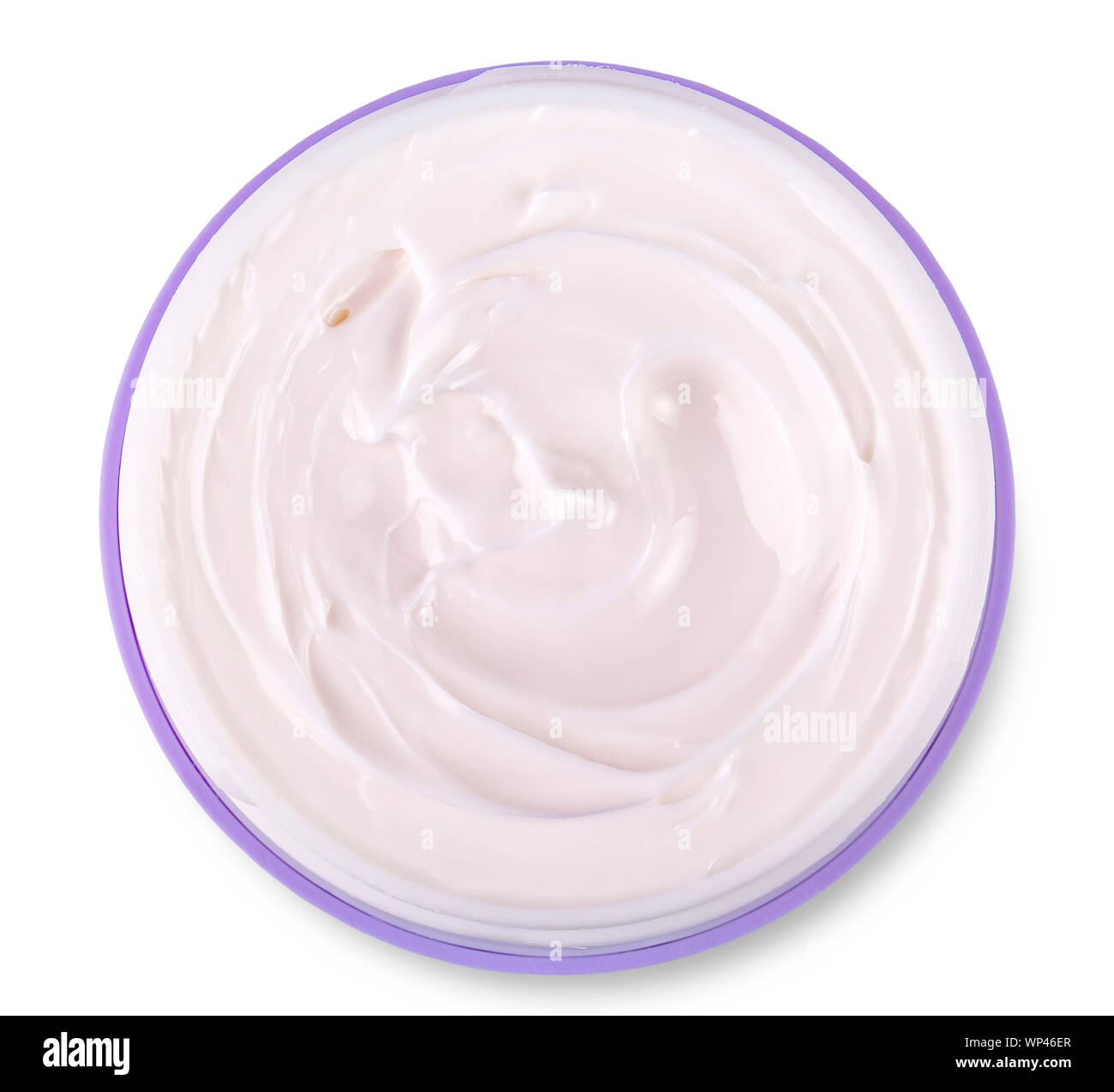 jar of cream isolated on white top view, with clipping path Stock Photo ...