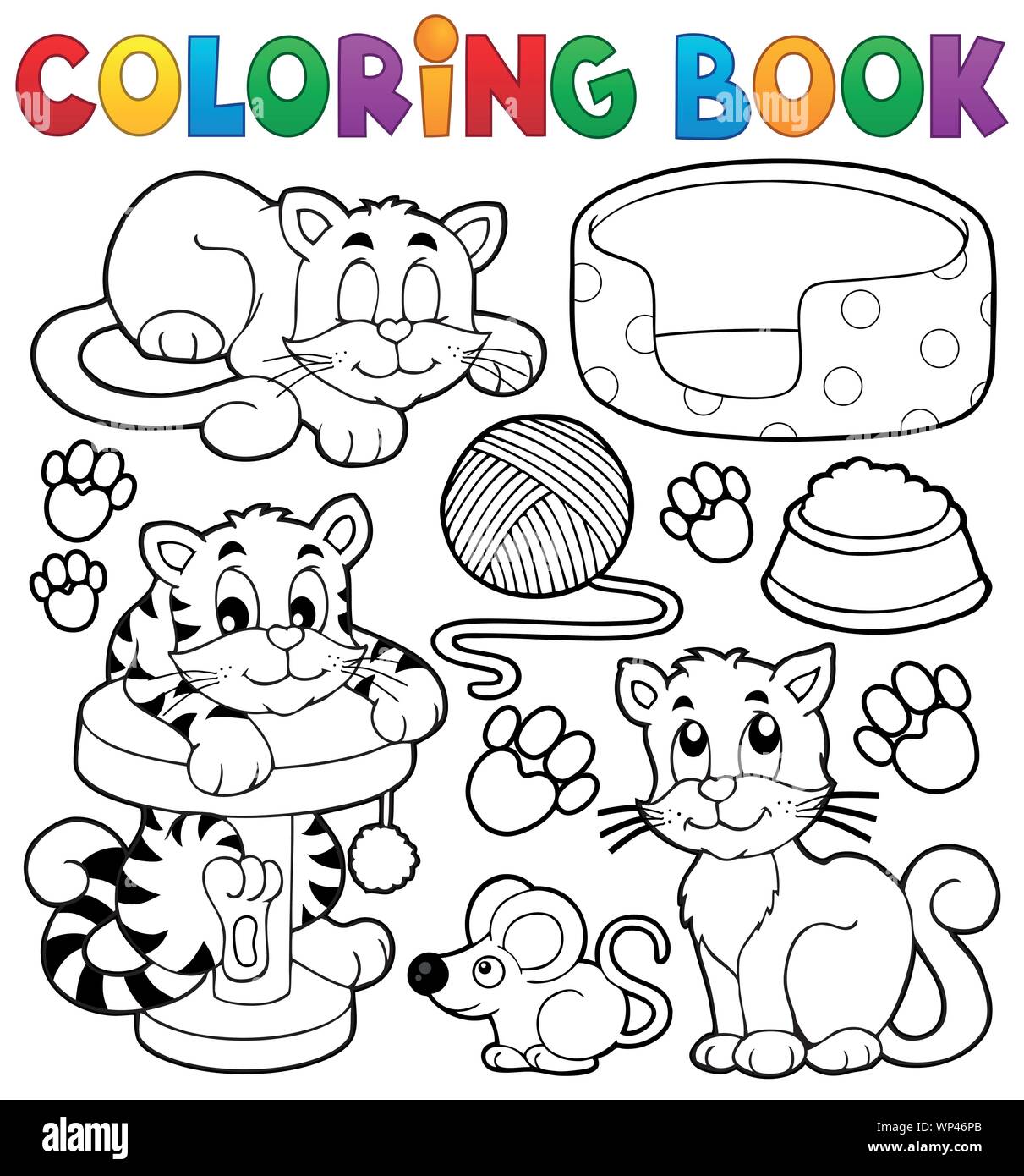 Coloring book cat theme collection Stock Vector Image & Art - Alamy