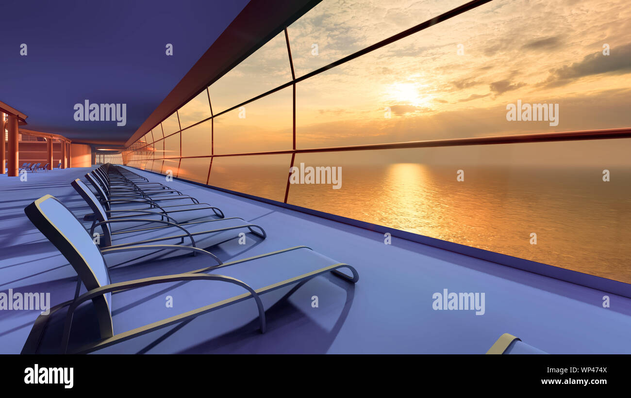 Huge luxury cruise ship 3d rendering Stock Photo - Alamy
