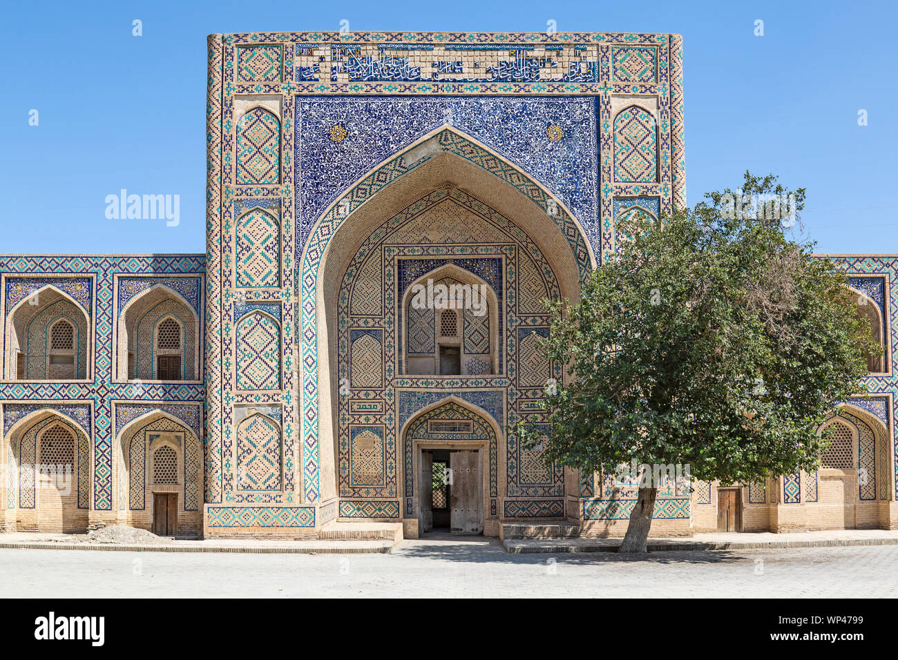 The Modar-i Khan Madrassa in Bukhara, Uzbekistan. Also known as the ...