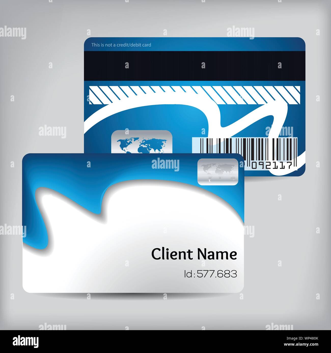 Blue wave loyalty card design Stock Vector Image & Art - Alamy