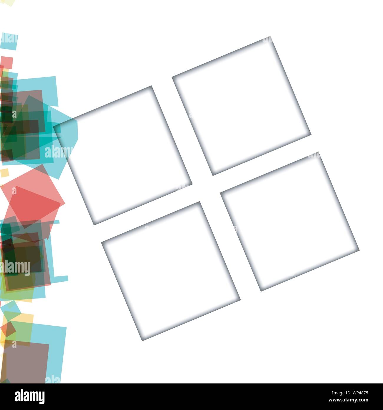 Colorful photo frames, vector illustrations. square borders with ...