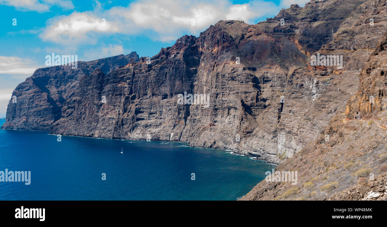 Dramatic cliffs of Los Gigantes,Tenerife, Canary Islands, Spain Stock ...