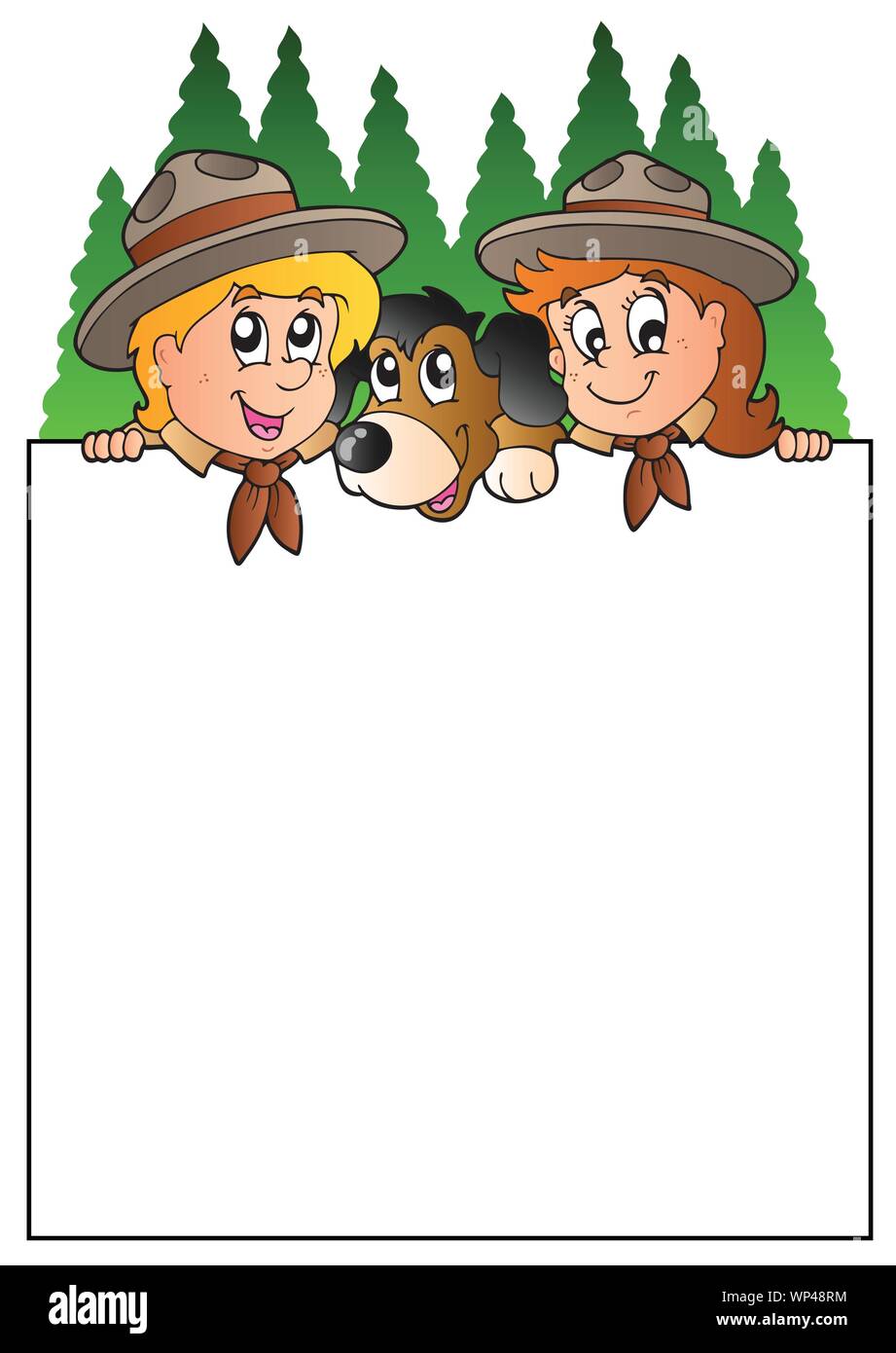 Blank frame with lurking scouts Stock Vector Image & Art - Alamy