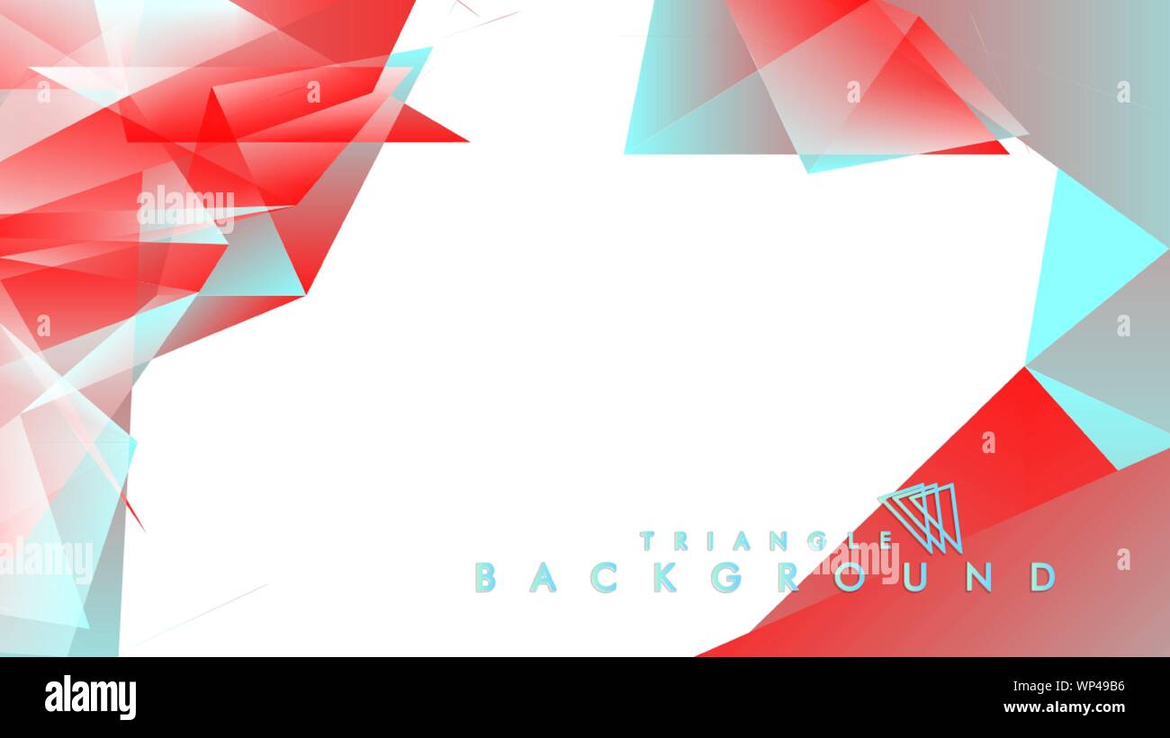 Abstract background vector triangle pattern with red and blue gradient ...