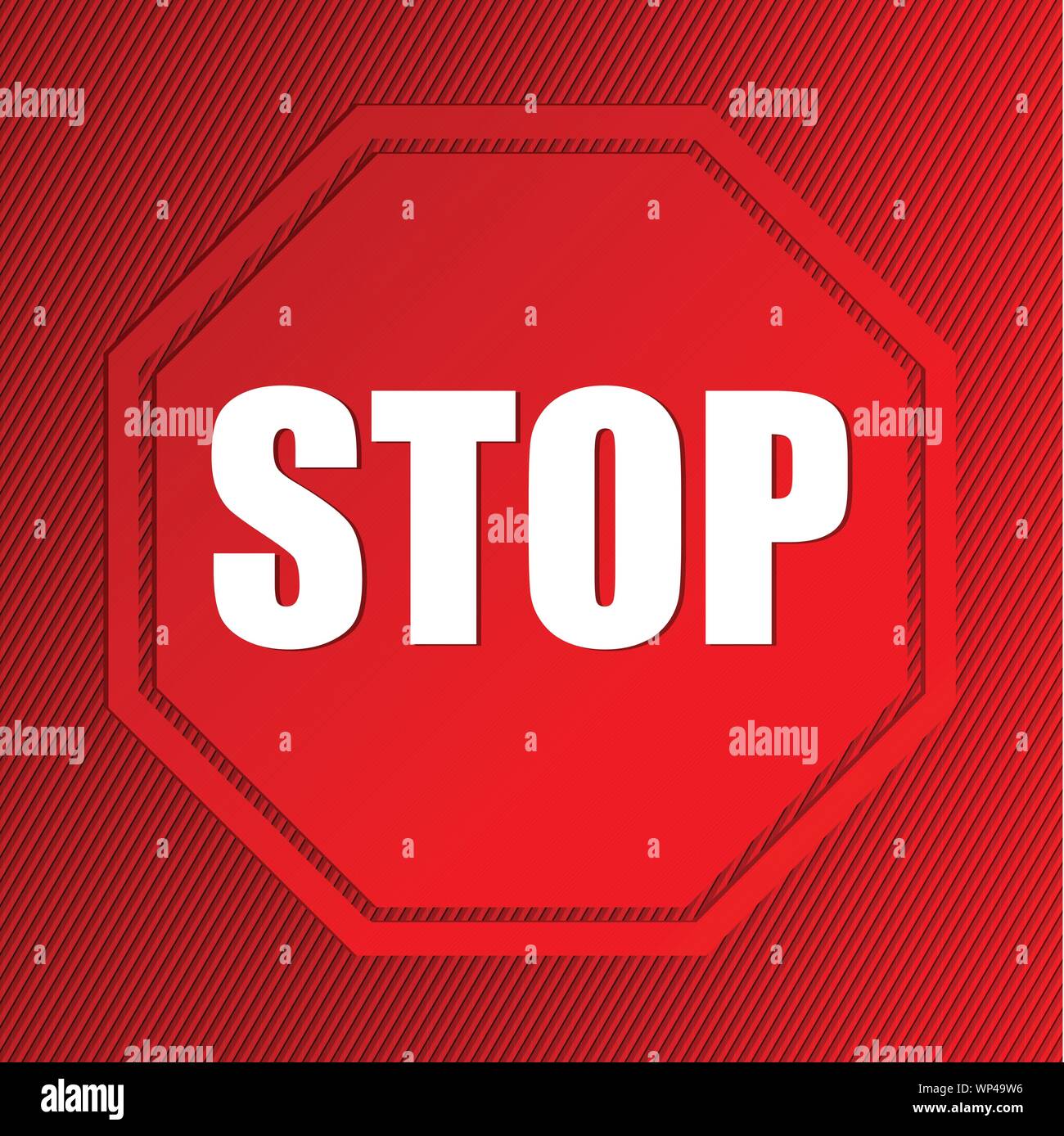 Stop sign with striped background Stock Vector Image & Art - Alamy