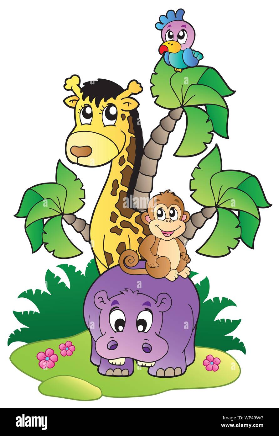 Various cute African animals 2 Stock Vector Image & Art - Alamy