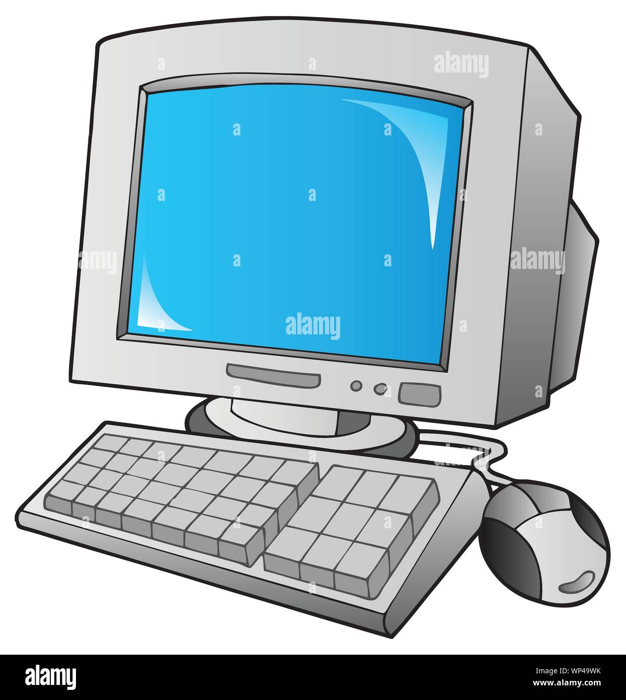 Cartoon desktop computer Stock Vector Image & Art - Alamy