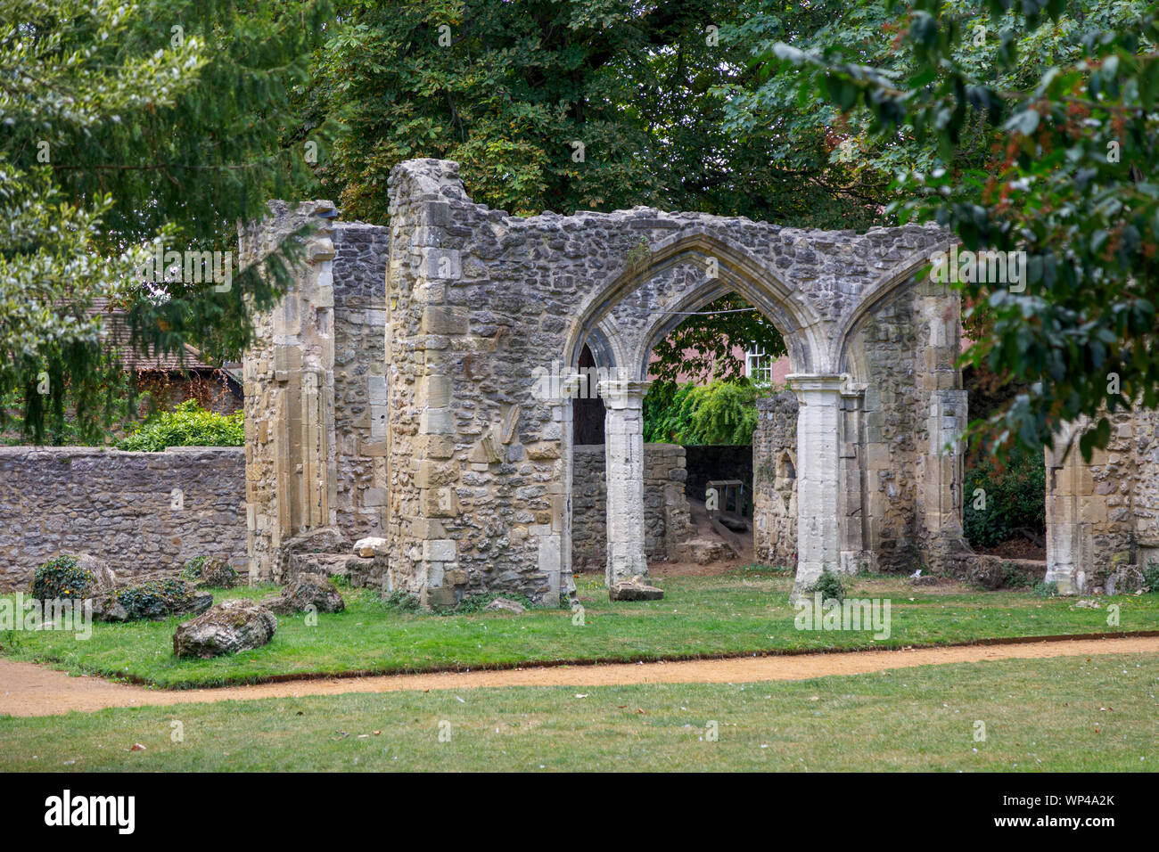 The folly ruins of a Benedictine monastery also known as St Mary's ...