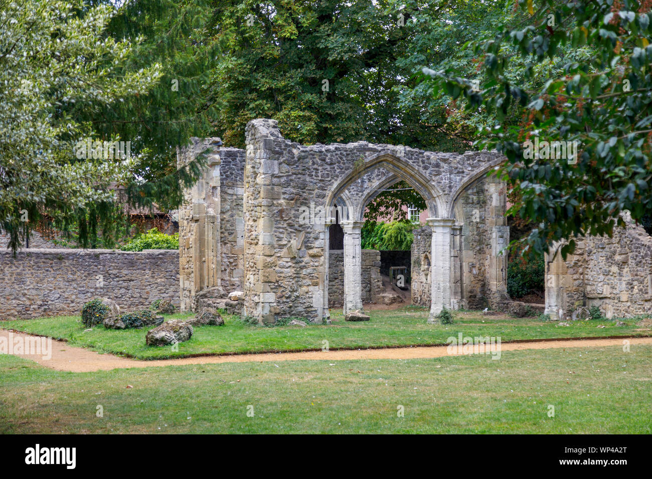 The folly ruins of a Benedictine monastery also known as St Mary's ...