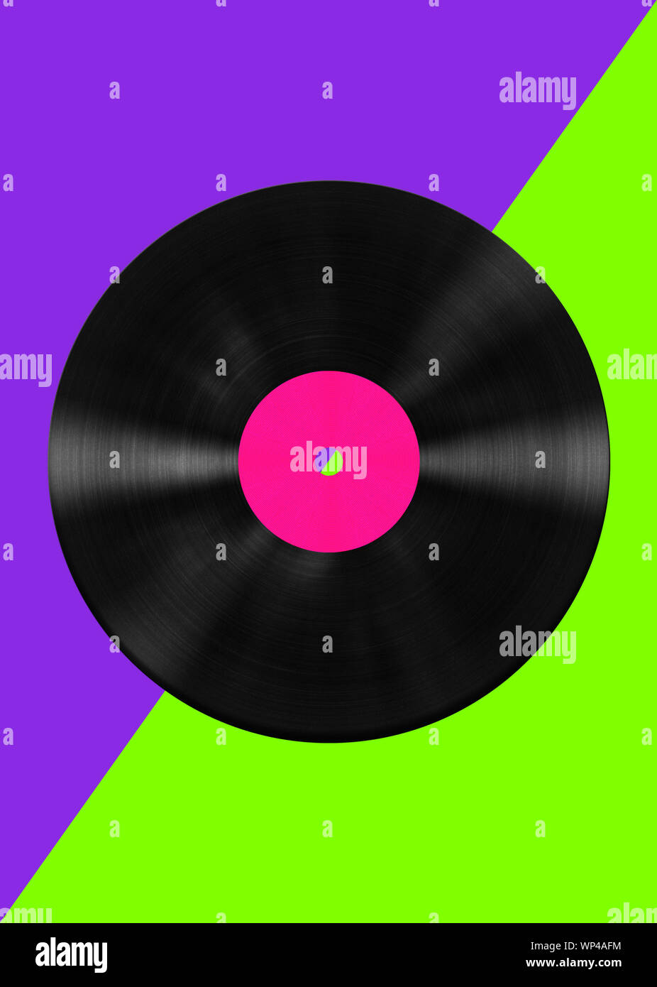 Grunge retro style poster with vinyl record design, music themed ...