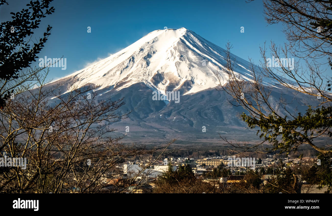 View of Mount Fuji, commonly called Fuji san in Japanese, Mount Fuji's ...