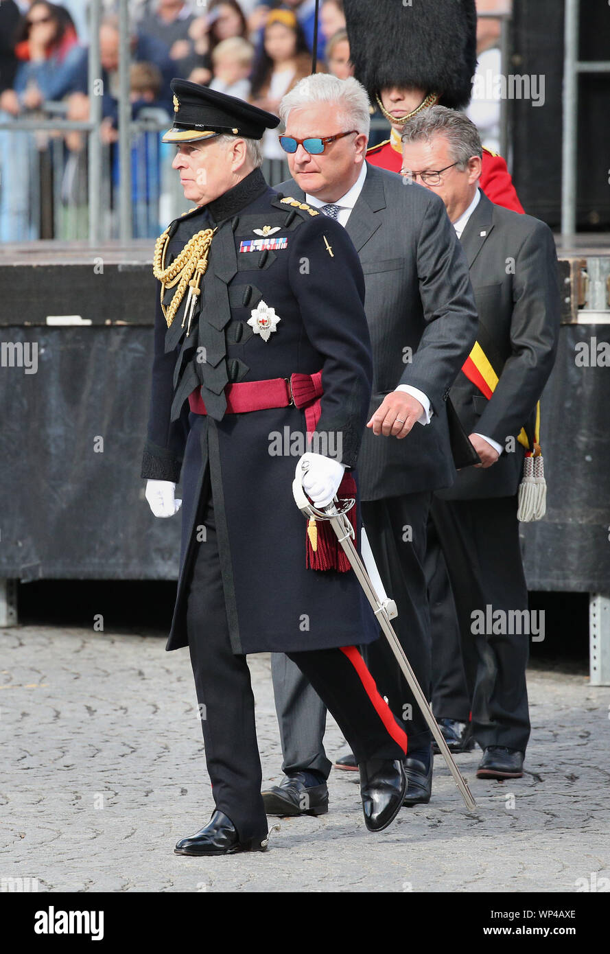 The Duke of York, in his role as colonel of the Grenadier Guards, at a ...