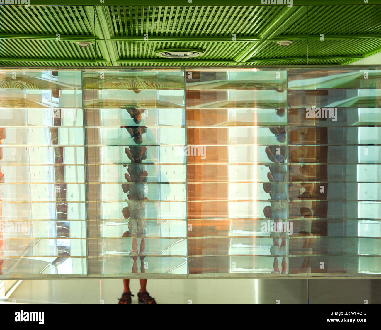 Lanzarote, Spain October 15 2018: Glass artwork with multiple ...