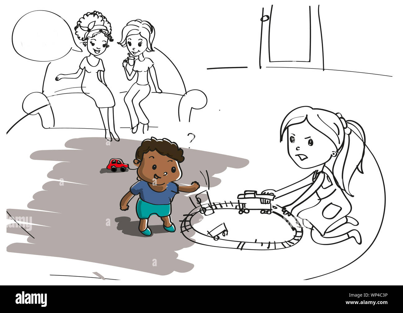 mom room child games Stock Photo - Alamy