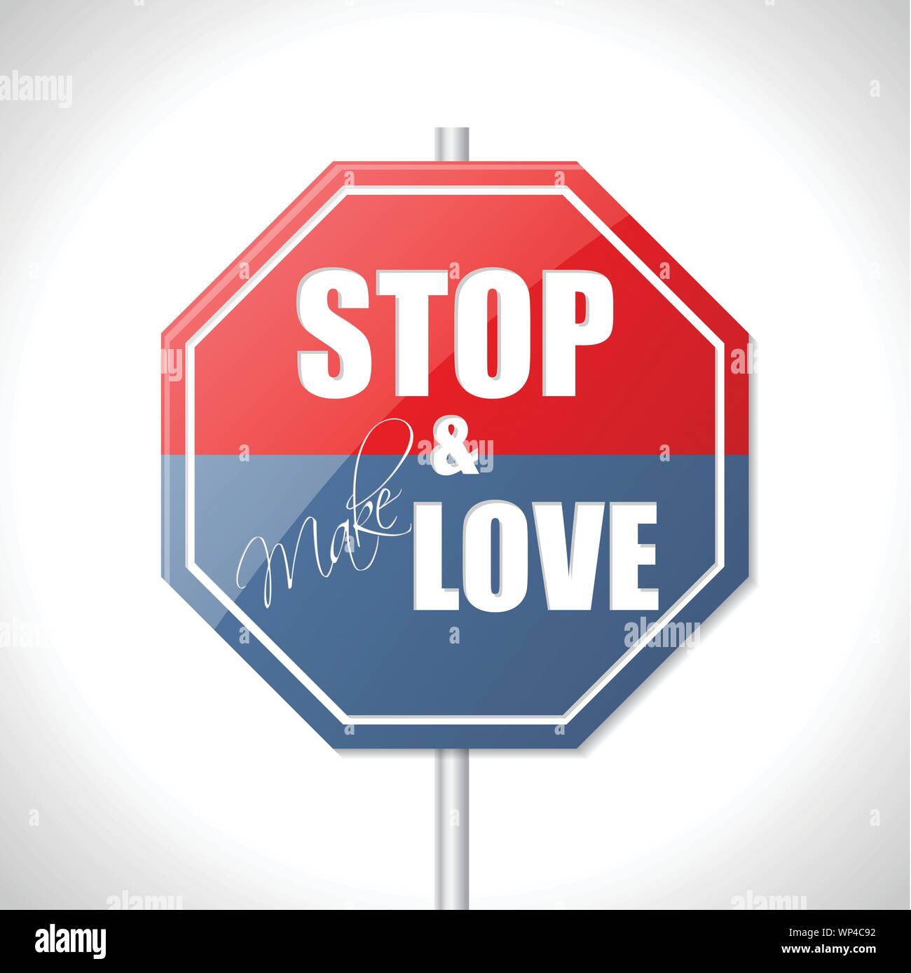 Stop and make love traffic sign Stock Vector Image & Art - Alamy