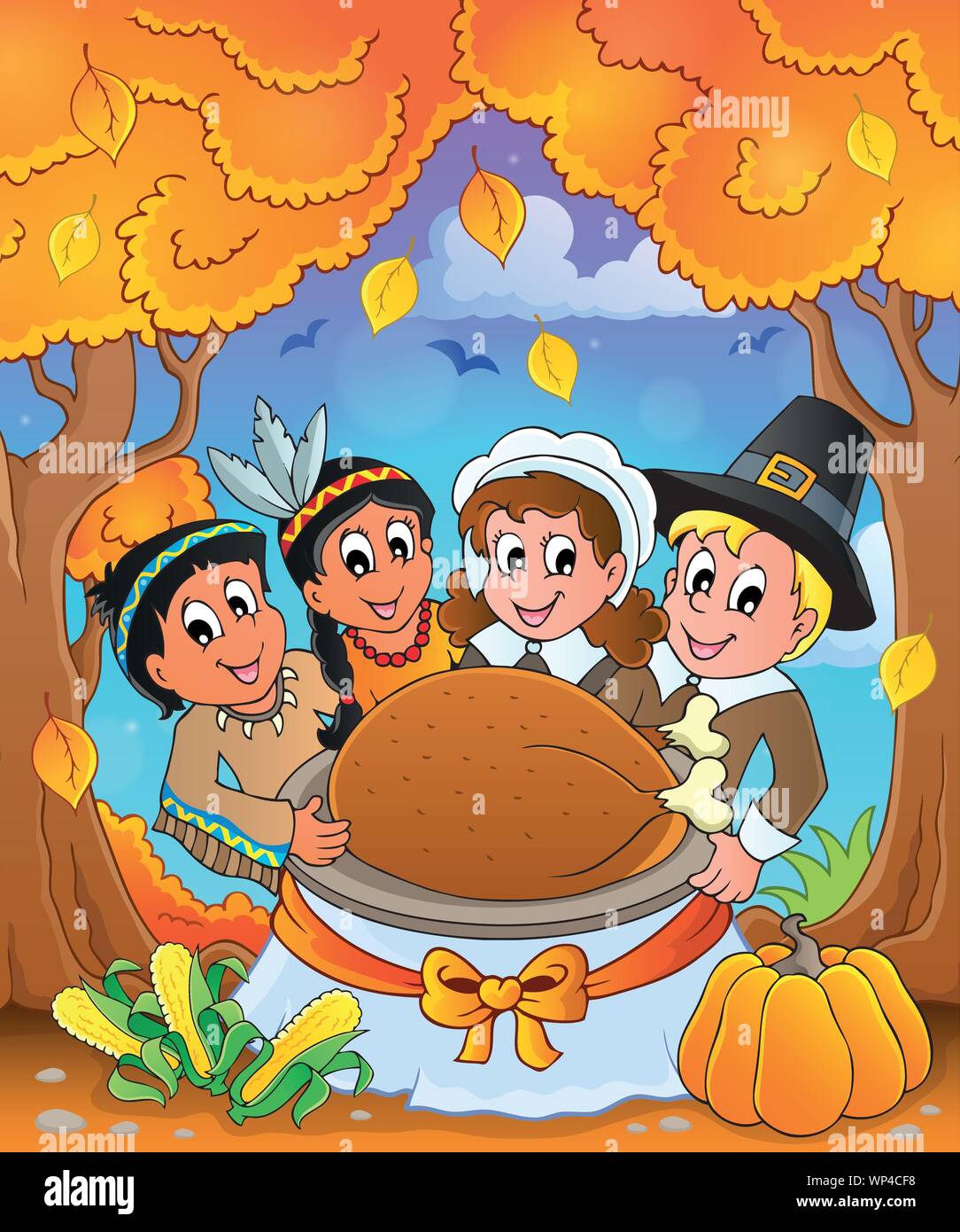 Thanksgiving pilgrim theme 6 Stock Vector Image & Art - Alamy