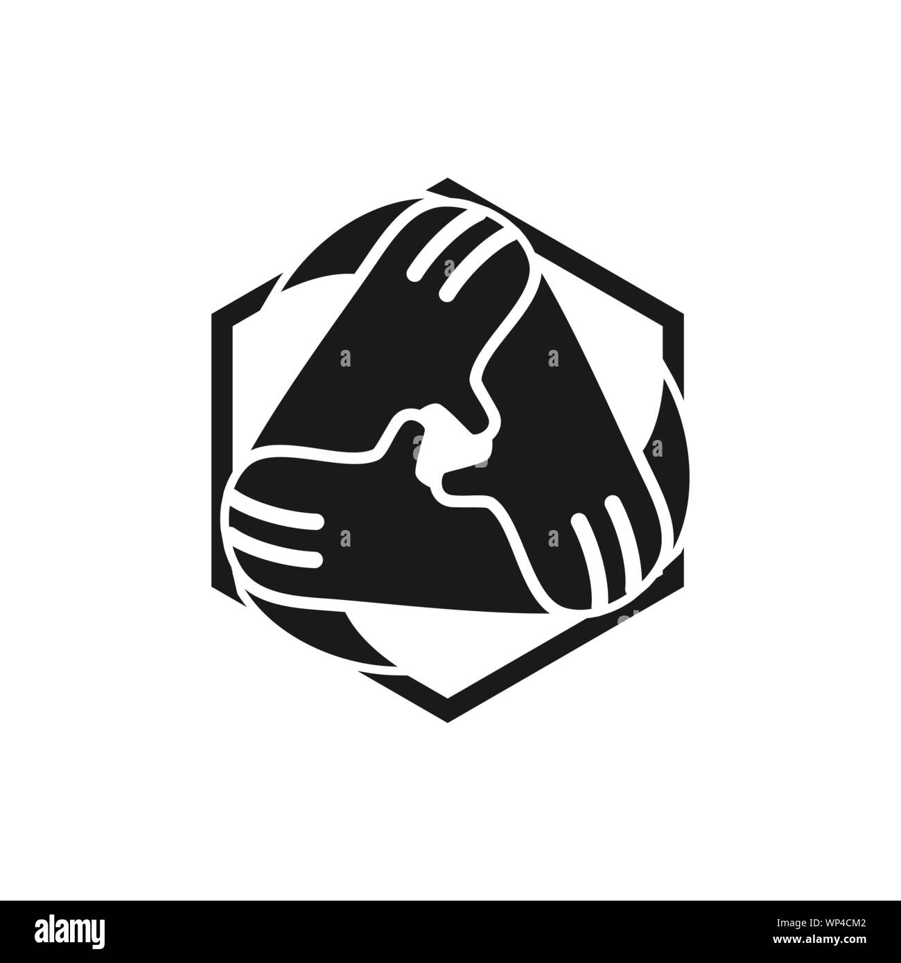 Commitment Teamwork Together Black Logo Stock Vector Image & Art - Alamy