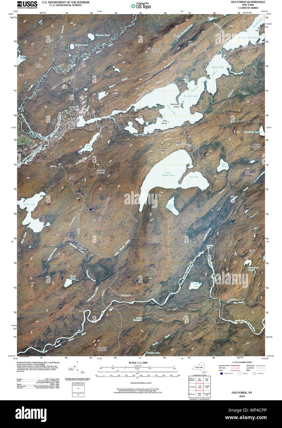 Map of old forge new york Cut Out Stock Images & Pictures - Alamy