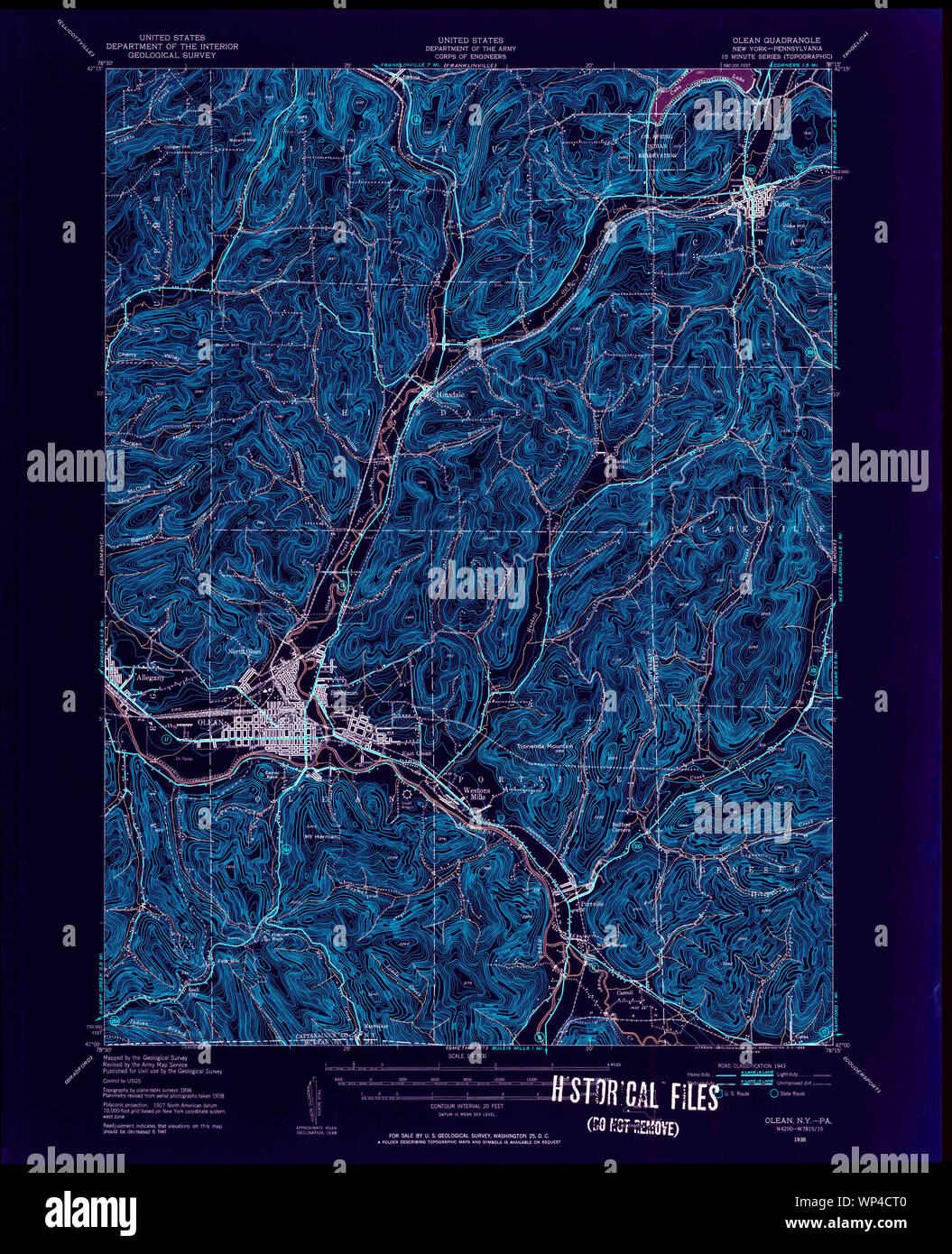 Map of olean hi-res stock photography and images - Alamy