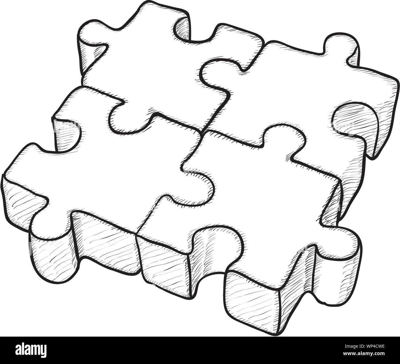 Shaped vector drawing - puzzle Stock Vector Image & Art - Alamy