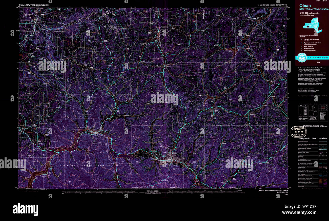 Map Of Olean High Resolution Stock Photography and Images - Alamy
