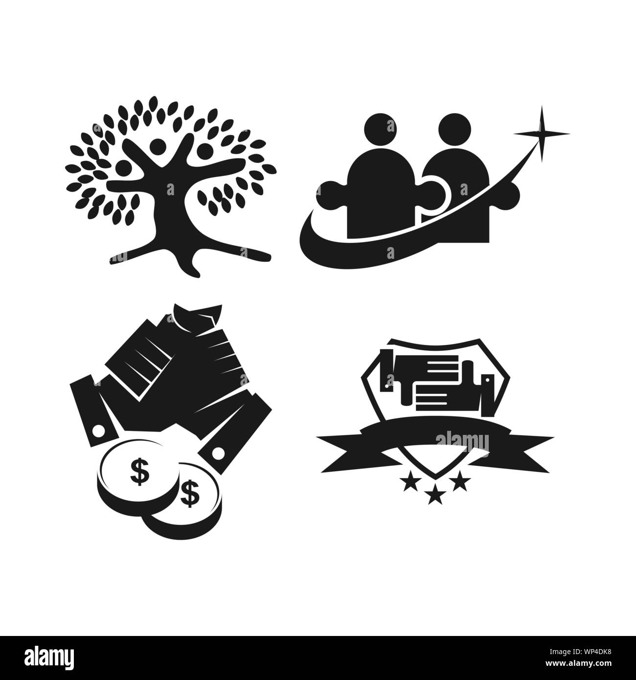 Commitment Teamwork Together Black Logo Stock Vector Image & Art - Alamy