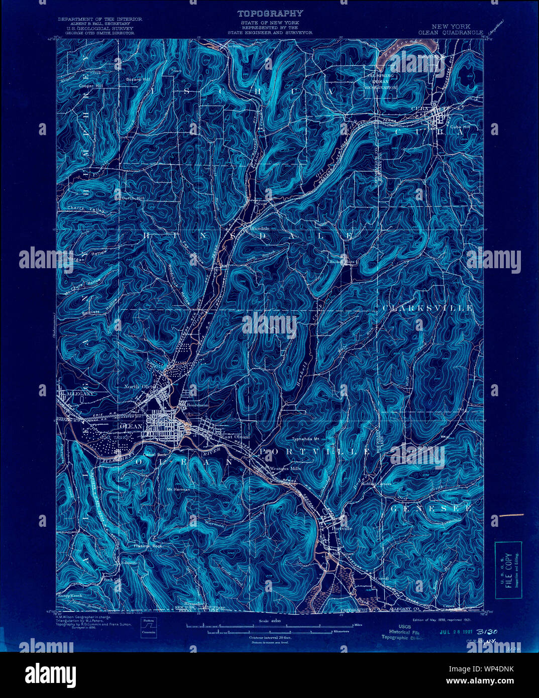 Map of olean hi-res stock photography and images - Alamy
