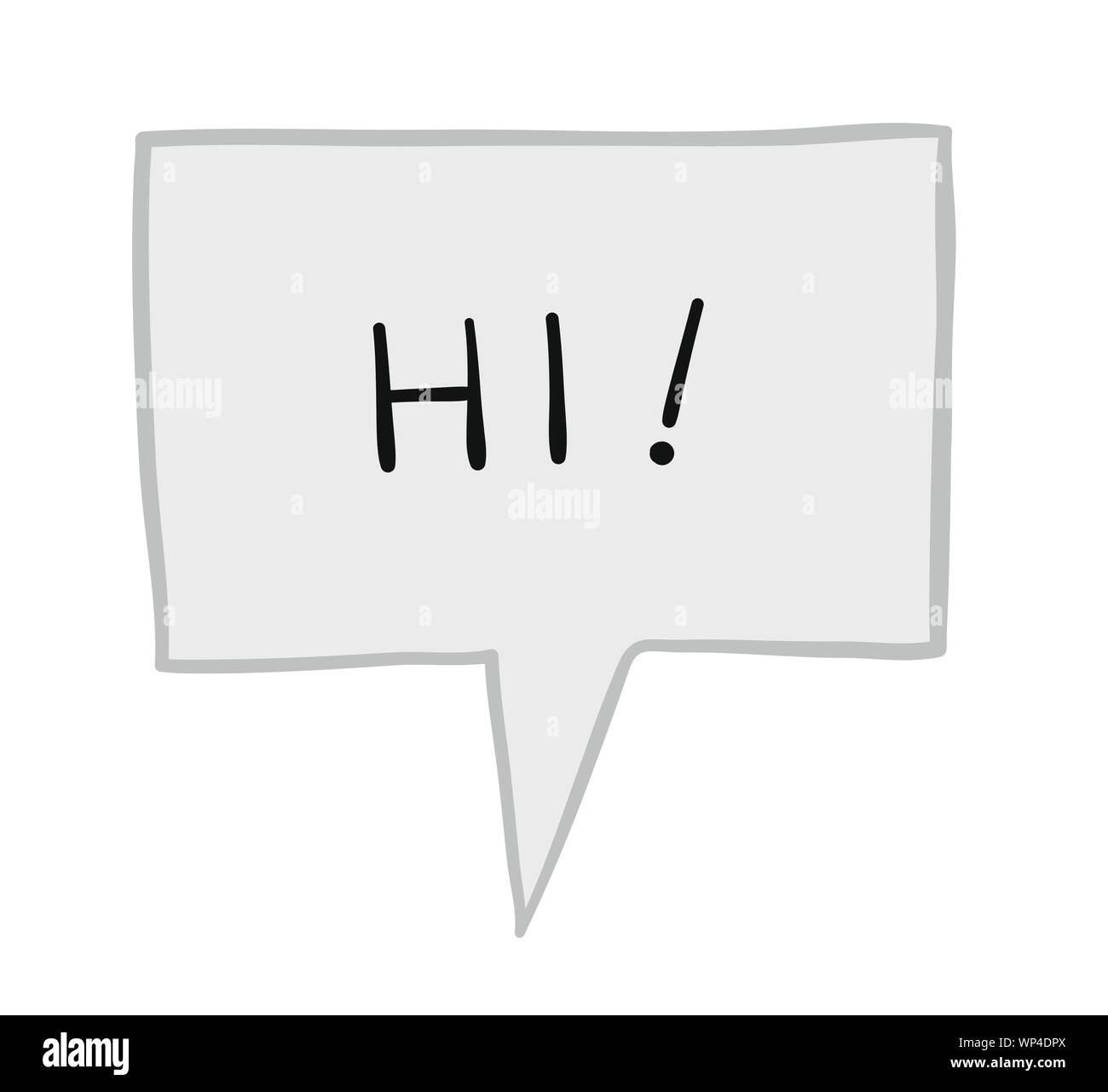 Illustration bubble word hello in Cut Out Stock Images & Pictures - Alamy