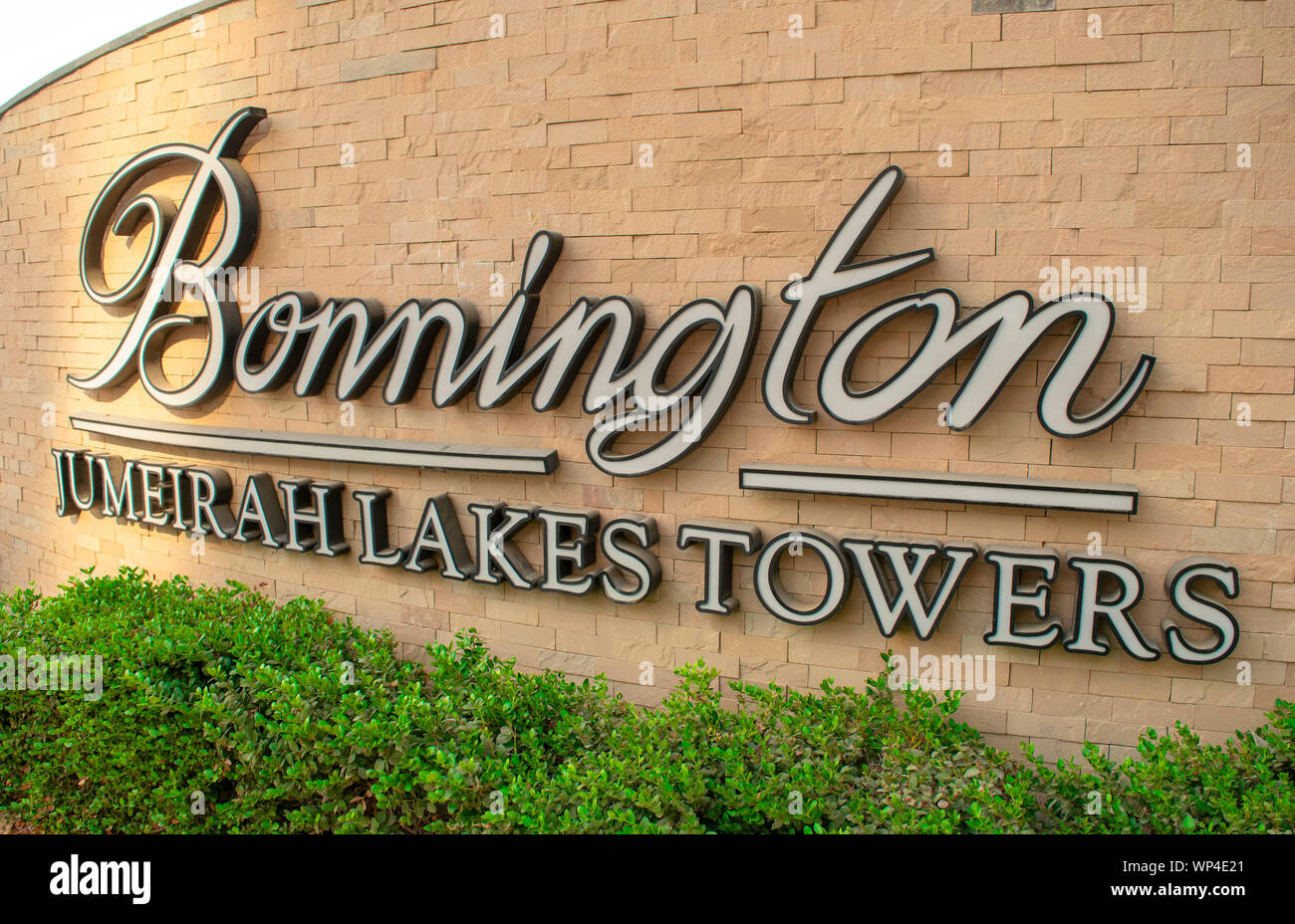 Dubai / UAE - September 5, 2019: Logo sign of Bonnington hotel in ...