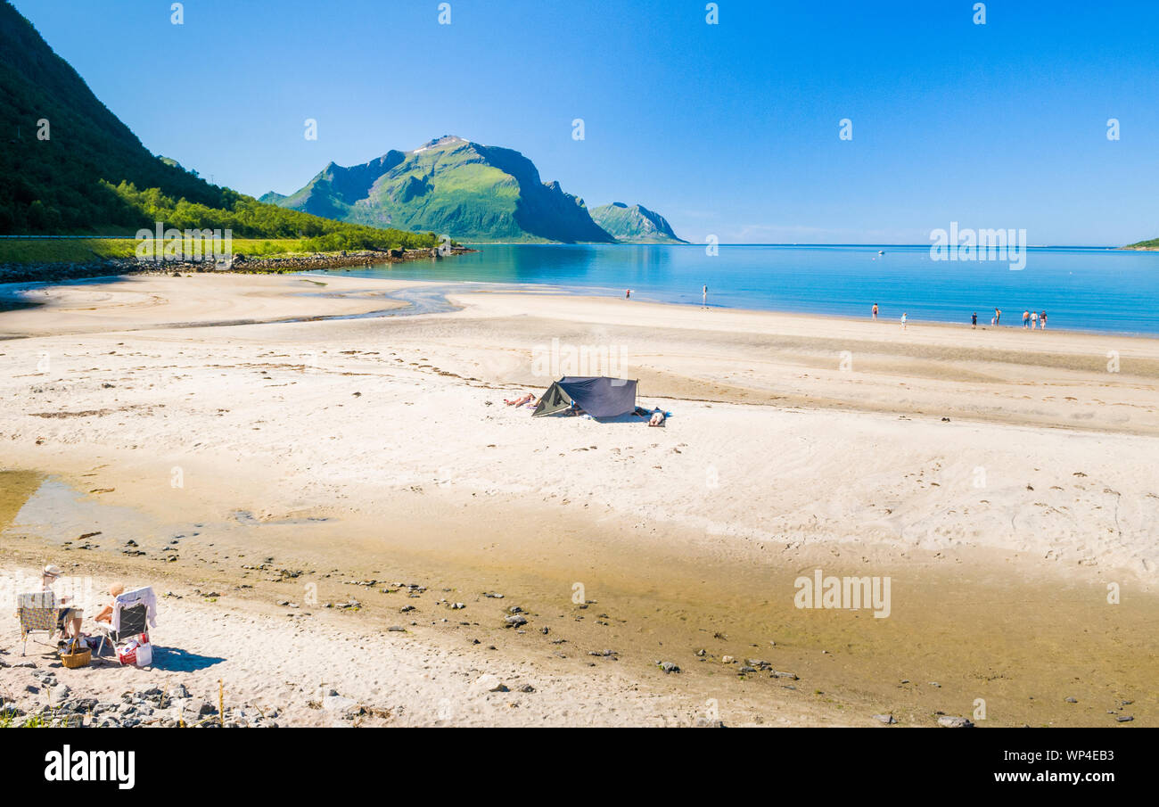 Beautiful beaches in Northern Norway Stock Photo - Alamy