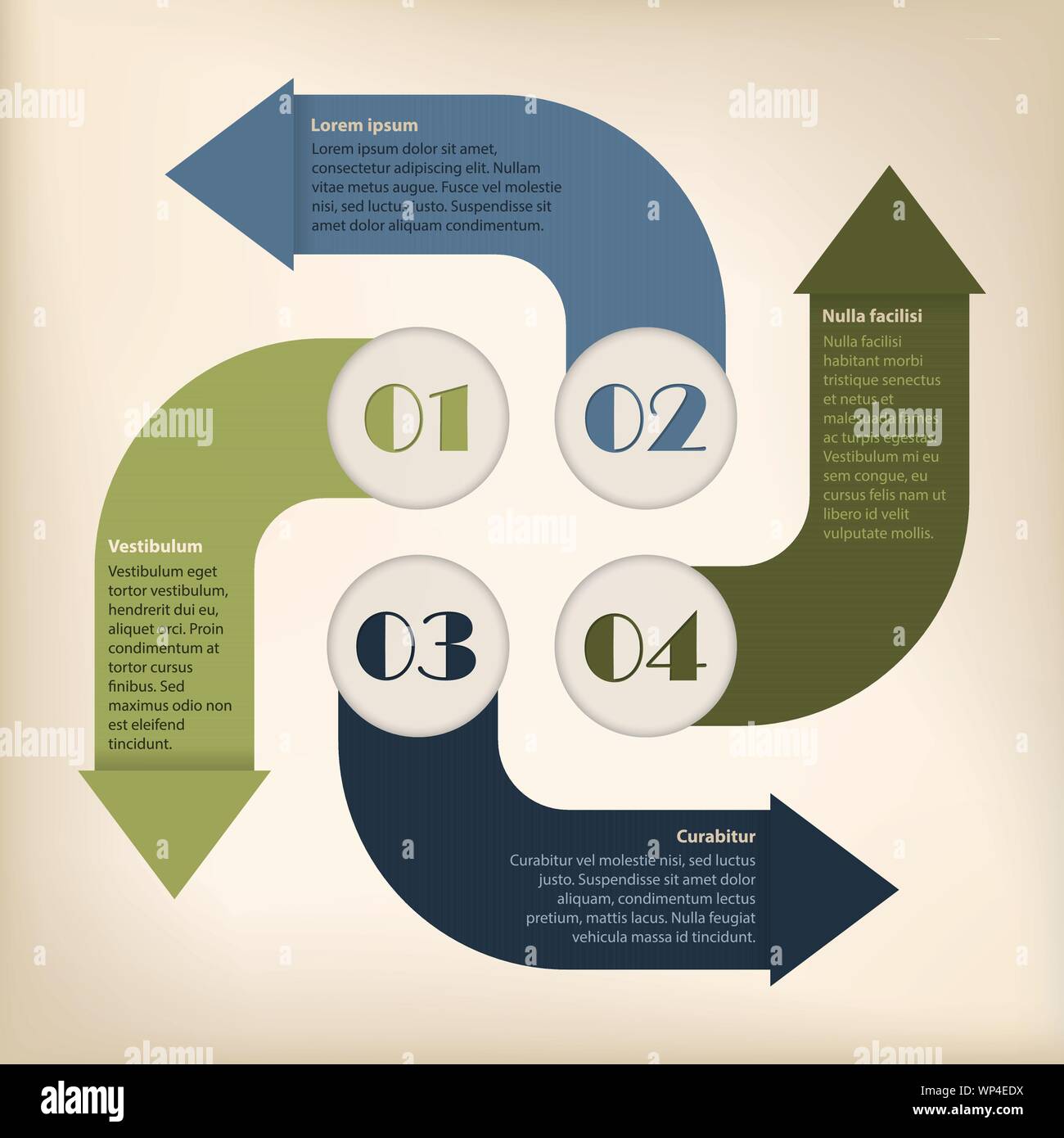 Infographic design with text on arrows Stock Vector Image & Art - Alamy