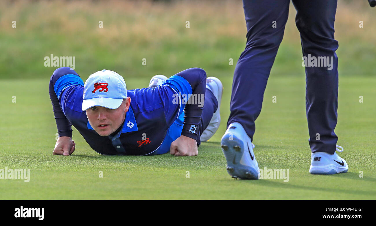 Alex Fitzpatrick during day one of the 2019 Walker Cup at Royal ...