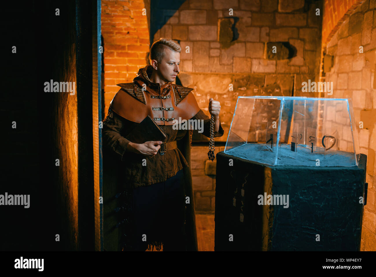 Traveler thinking over the answer to mystery Stock Photo - Alamy