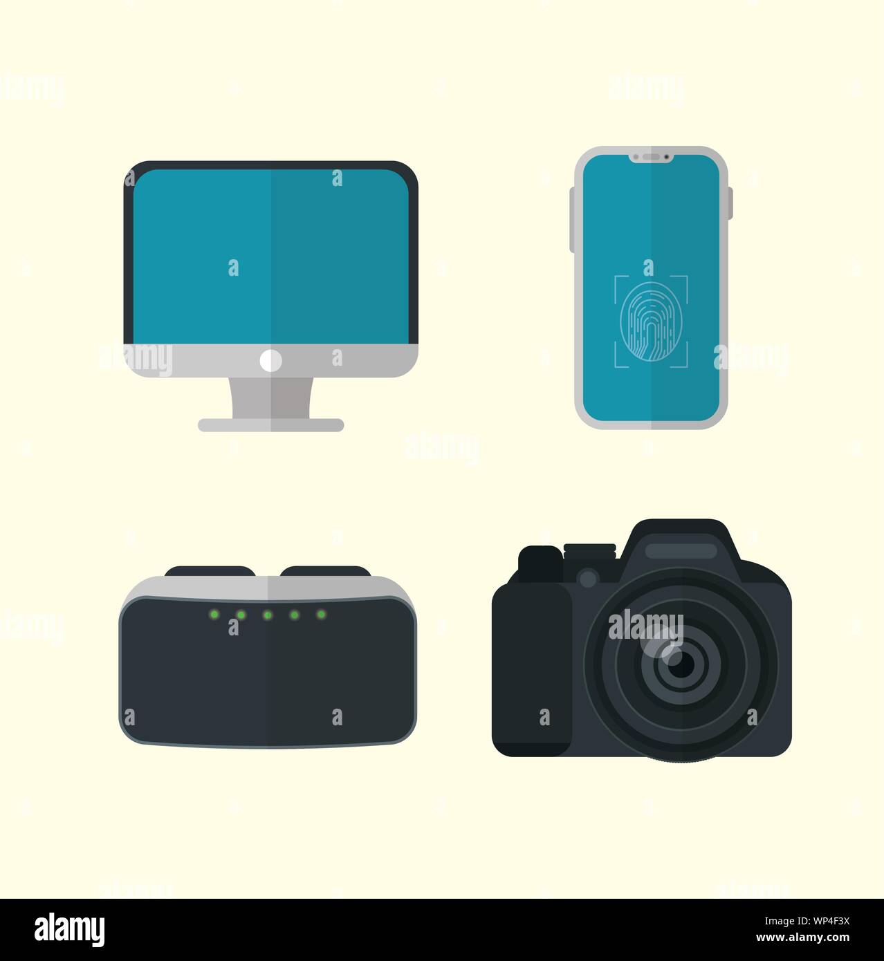 flat design gadgets technology icons Stock Vector Image & Art - Alamy