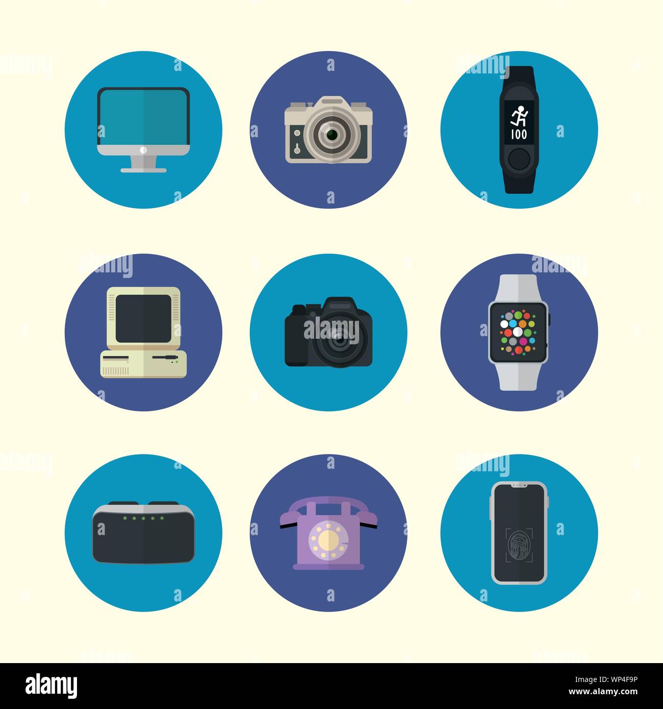 flat design gadgets technology icons Stock Vector Image & Art - Alamy