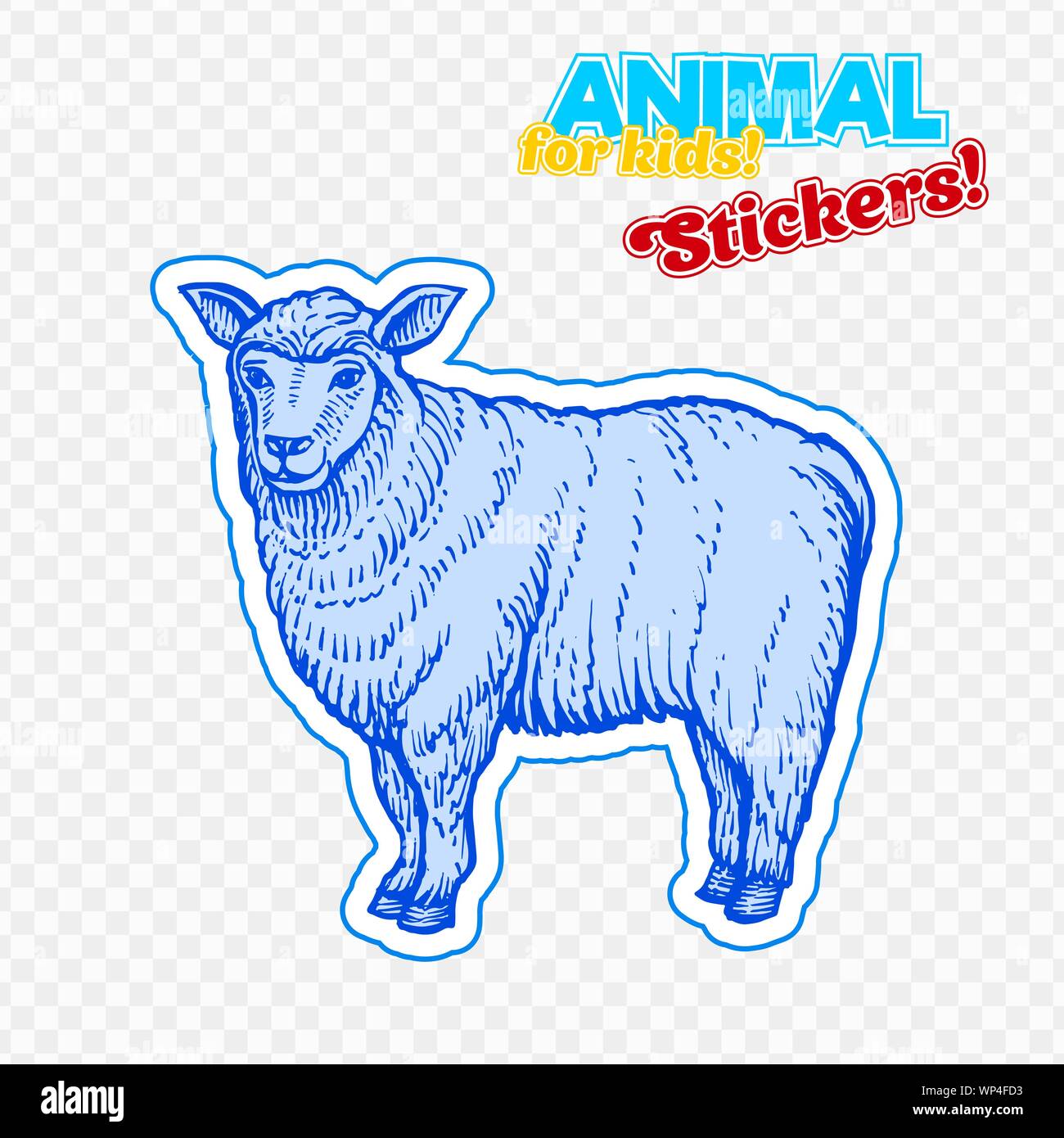Cute sheep animal wildlife Stock Vector Images - Alamy