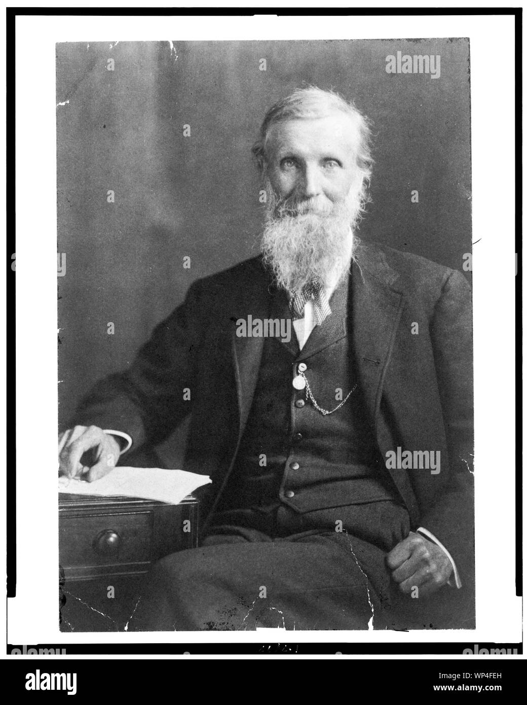 John Muir, three-quarter length portrait, seated, facing front Stock ...