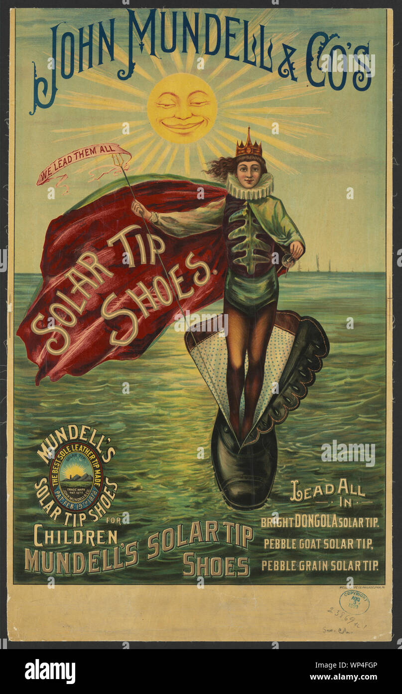 John Mundell & Co's solar tip shoes Lead all in bright Dongola solar ...