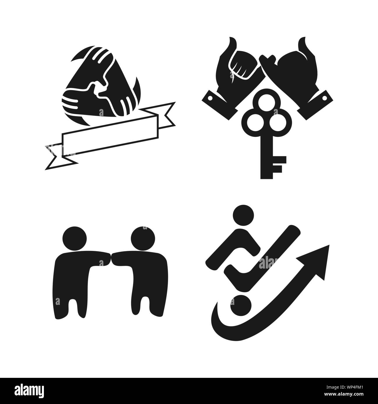 Commitment Teamwork Together Black Logo Stock Vector Image & Art - Alamy