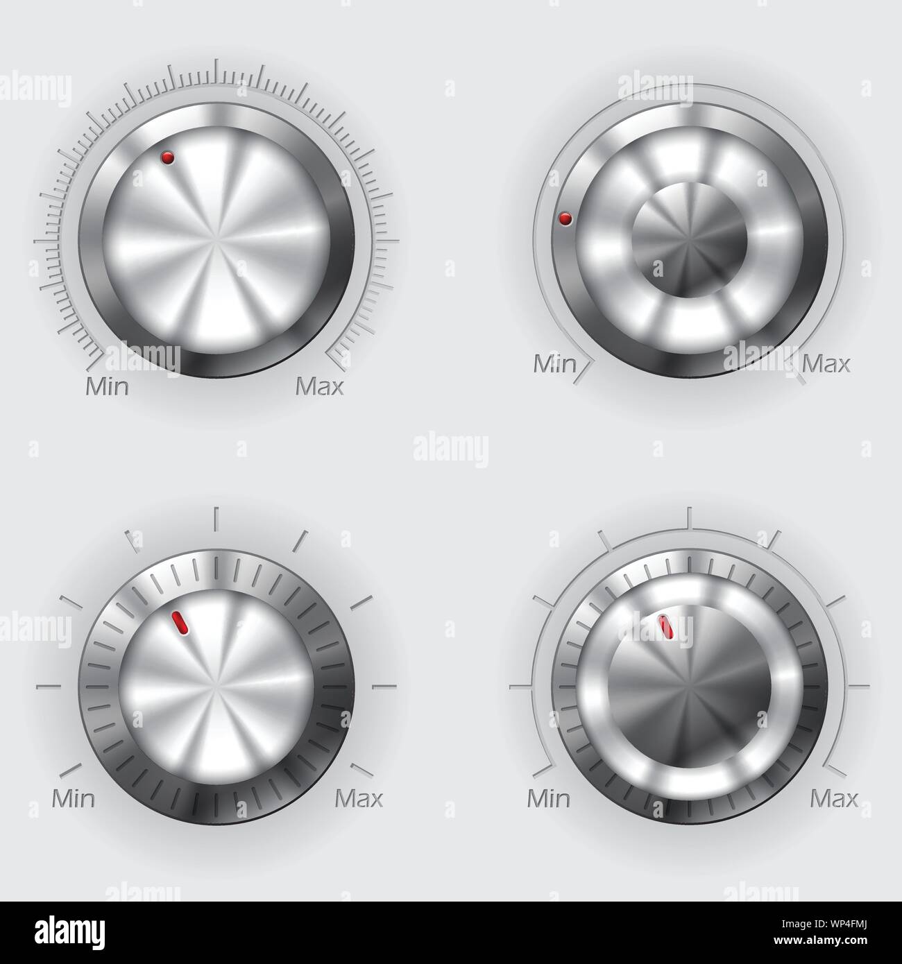 Metallic volume controllers Stock Vector Image & Art - Alamy