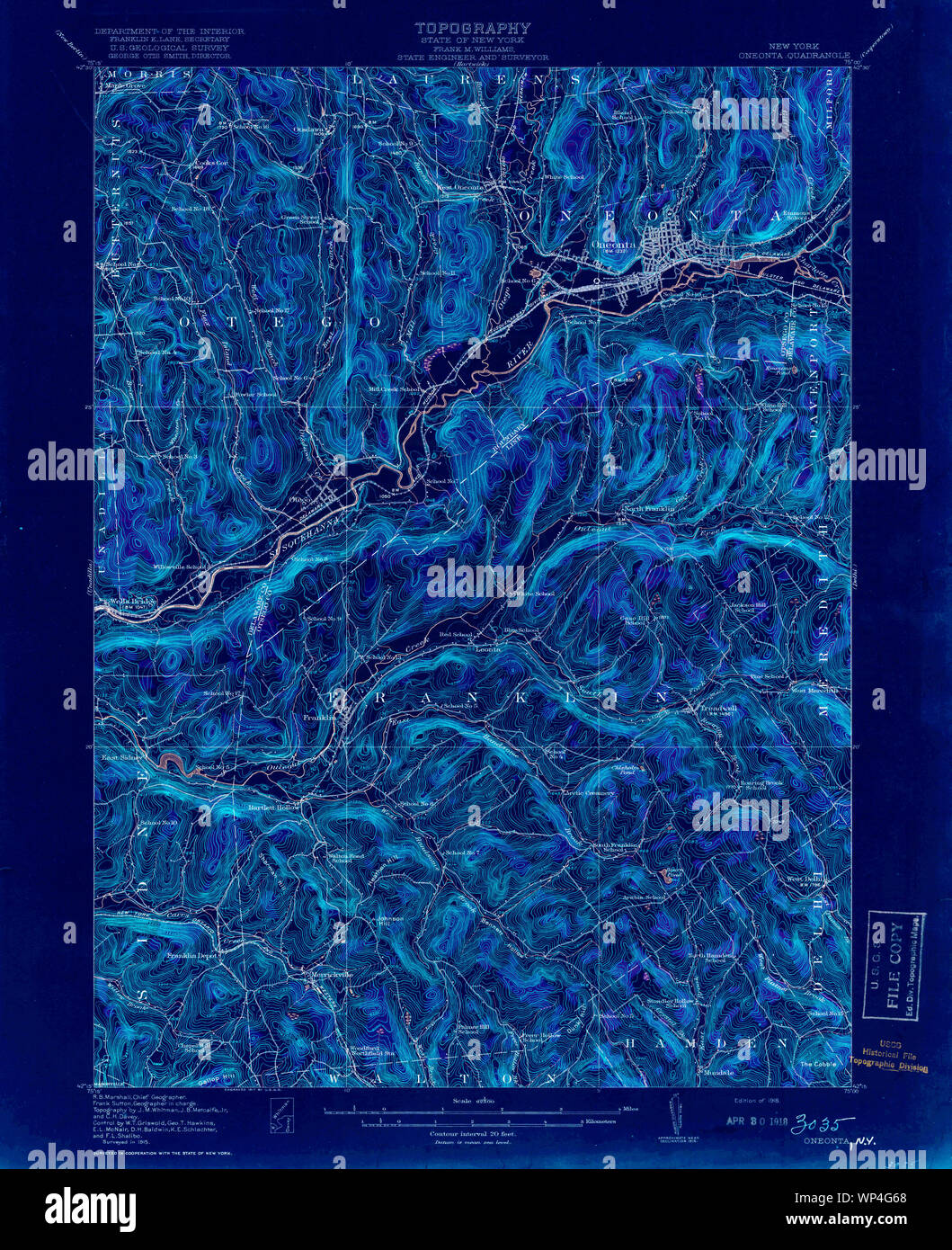 Oneonta map hi-res stock photography and images - Alamy