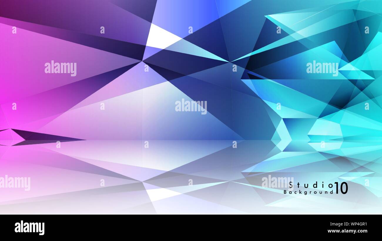 Vector studio background. abstract triangles with colorful gradients ...