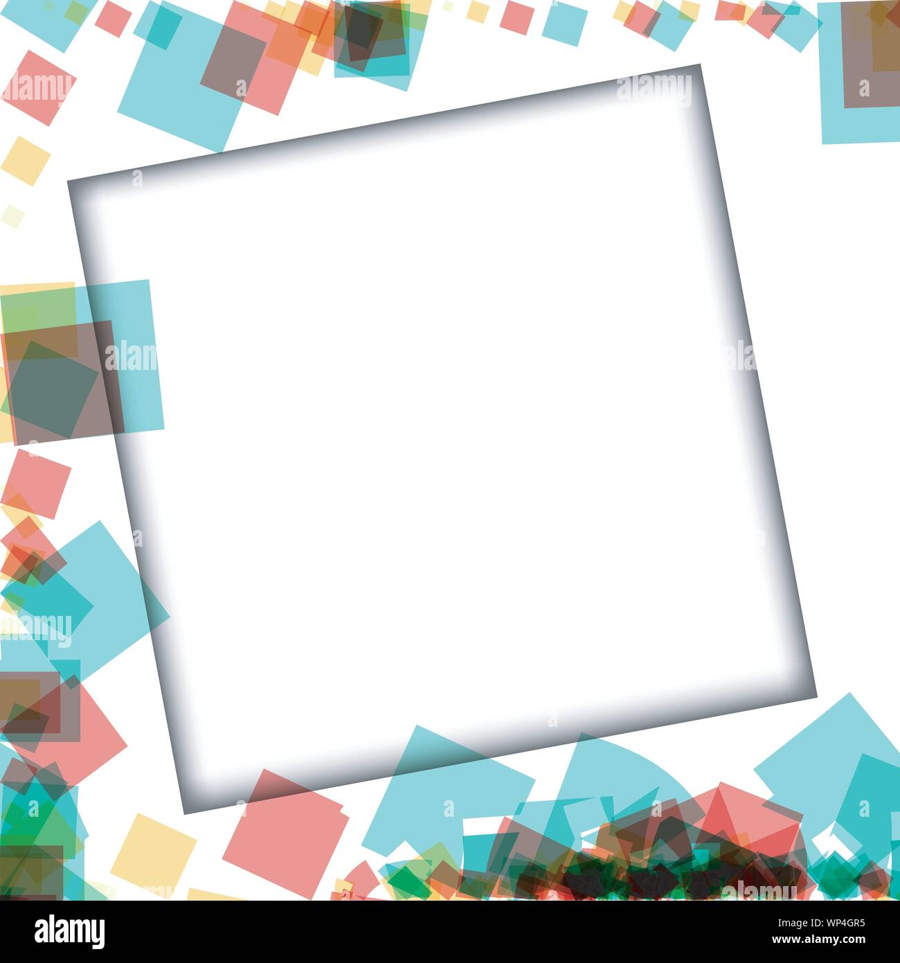 Colorful photo frames, vector illustrations. square borders with ...