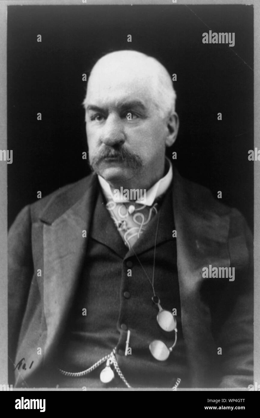 John Pierpont Morgan, half-length portrait, facing front Stock Photo ...