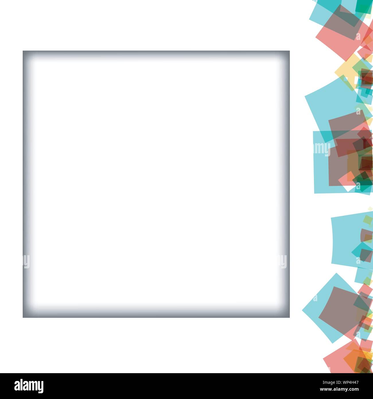 Colorful photo frames, vector illustrations. square borders with ...