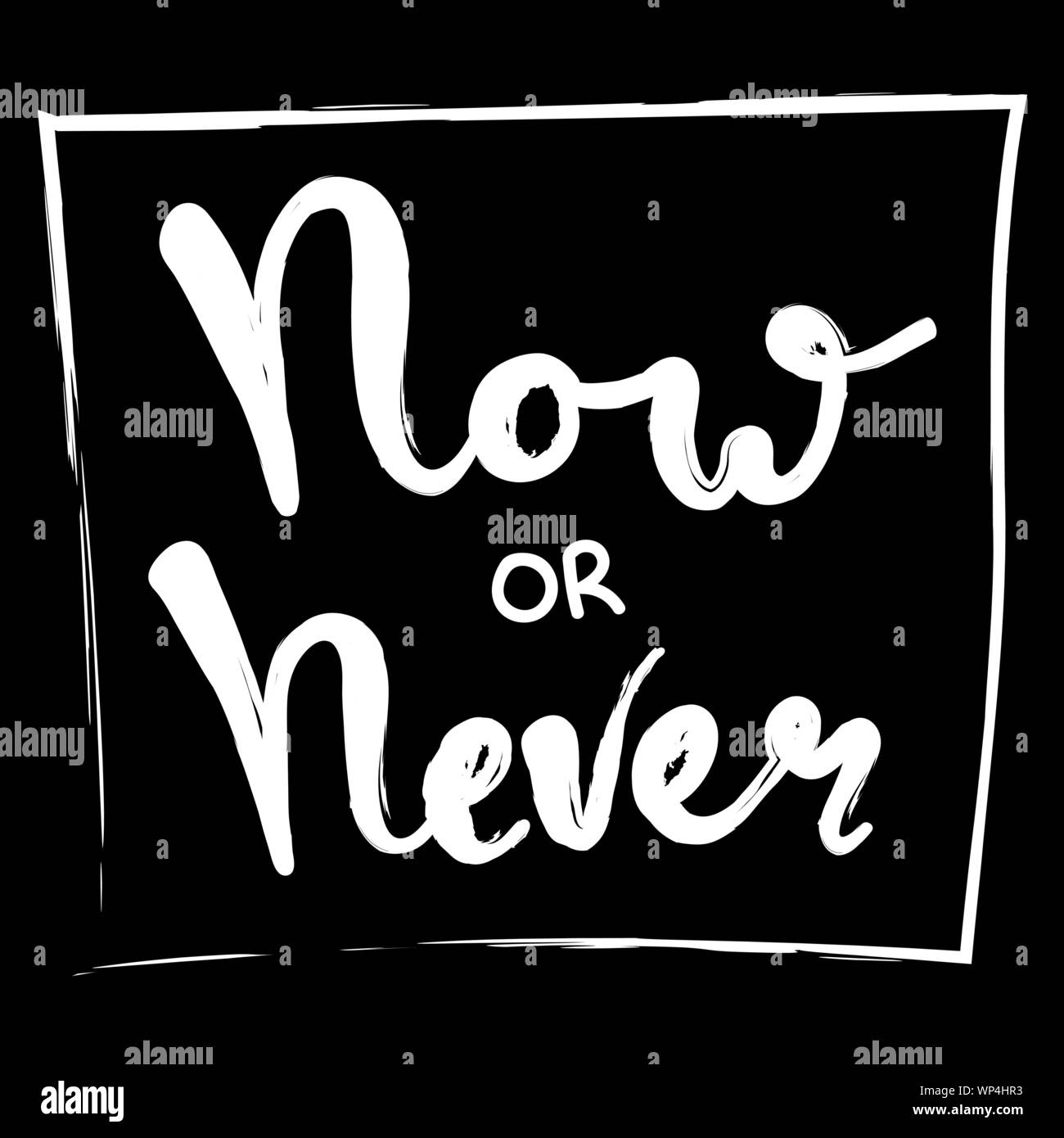 Now or never fun font text in cute letters Stock Vector Image & Art - Alamy